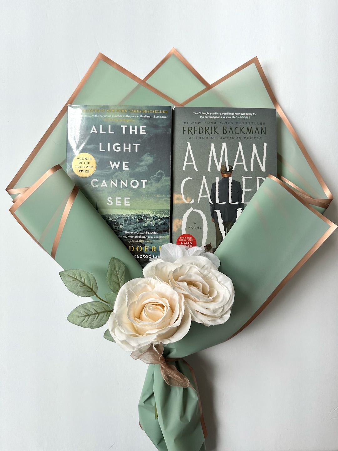 Book Bouquet 2 Books Custom Made for Book Lovers - Etsy