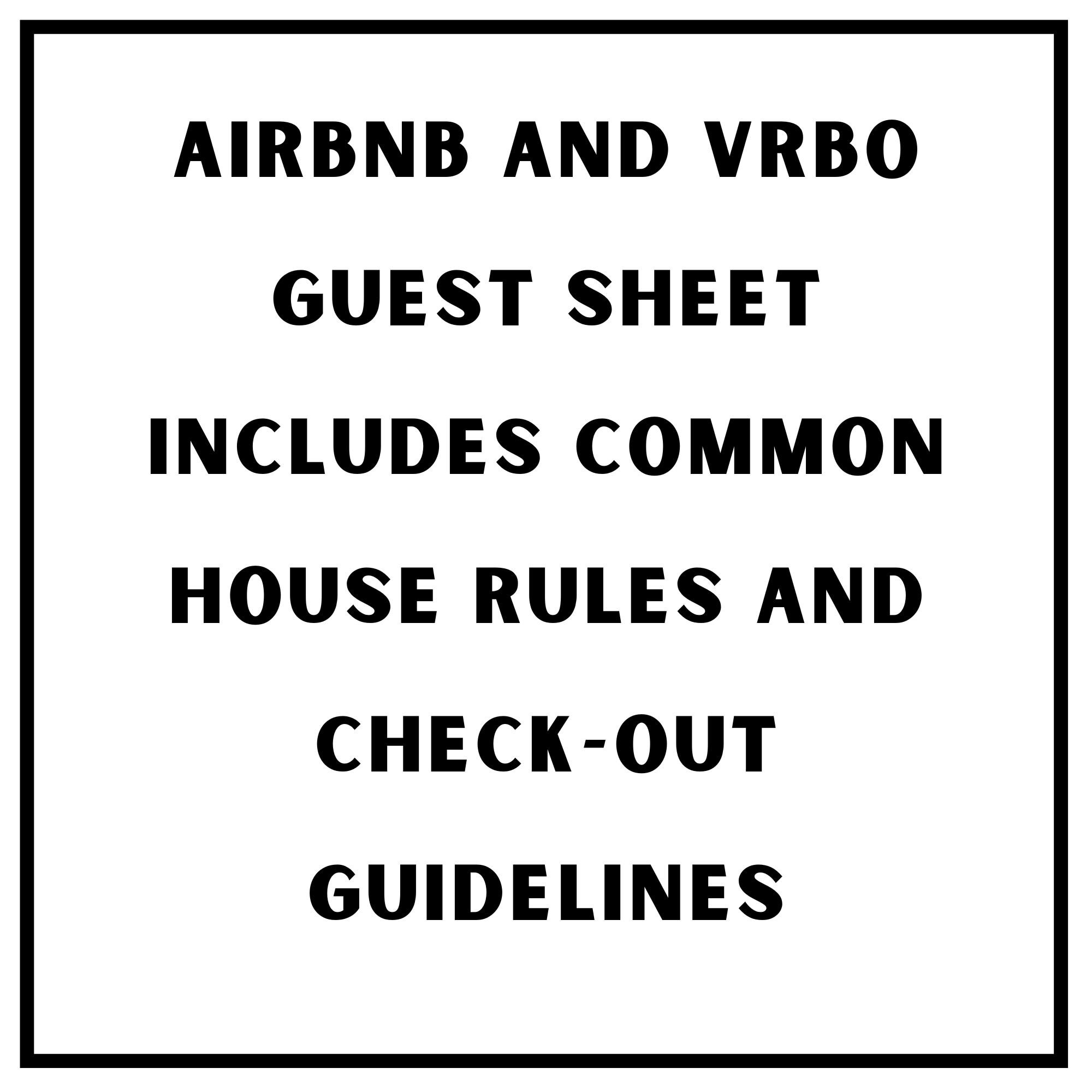 Red Las Vegas Airbnb Vrbo House Rules Checkout Instructions Print Out ...