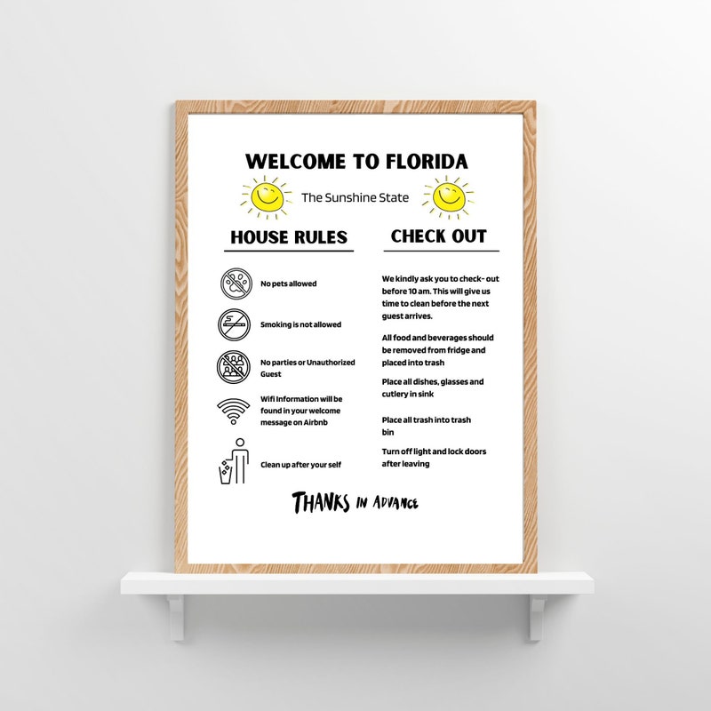 Beach House Rules - Etsy