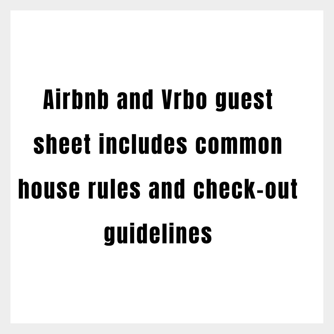 Los Angeles Airbnb Vrbo House Rules Check-out Instructions Print Out ...