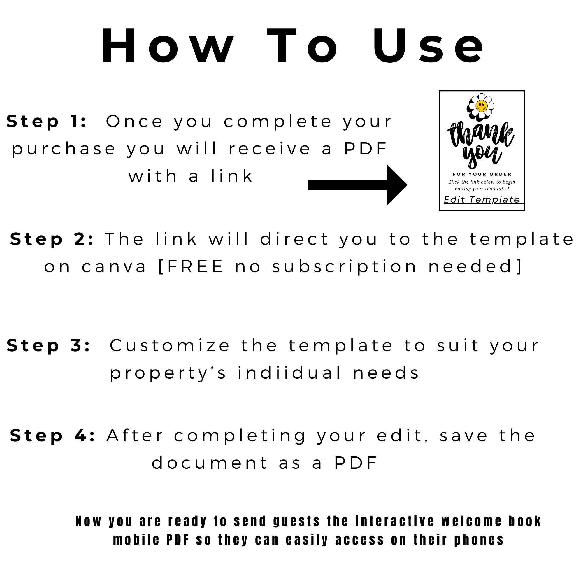 Modern Welcome Book Mobile Template - Canva Airbnb Guidebook - Digital ...