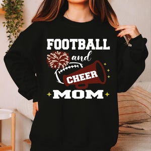 Football and Cheer Mom Sweatshirt, Football Mom Sweater, Cheer ...