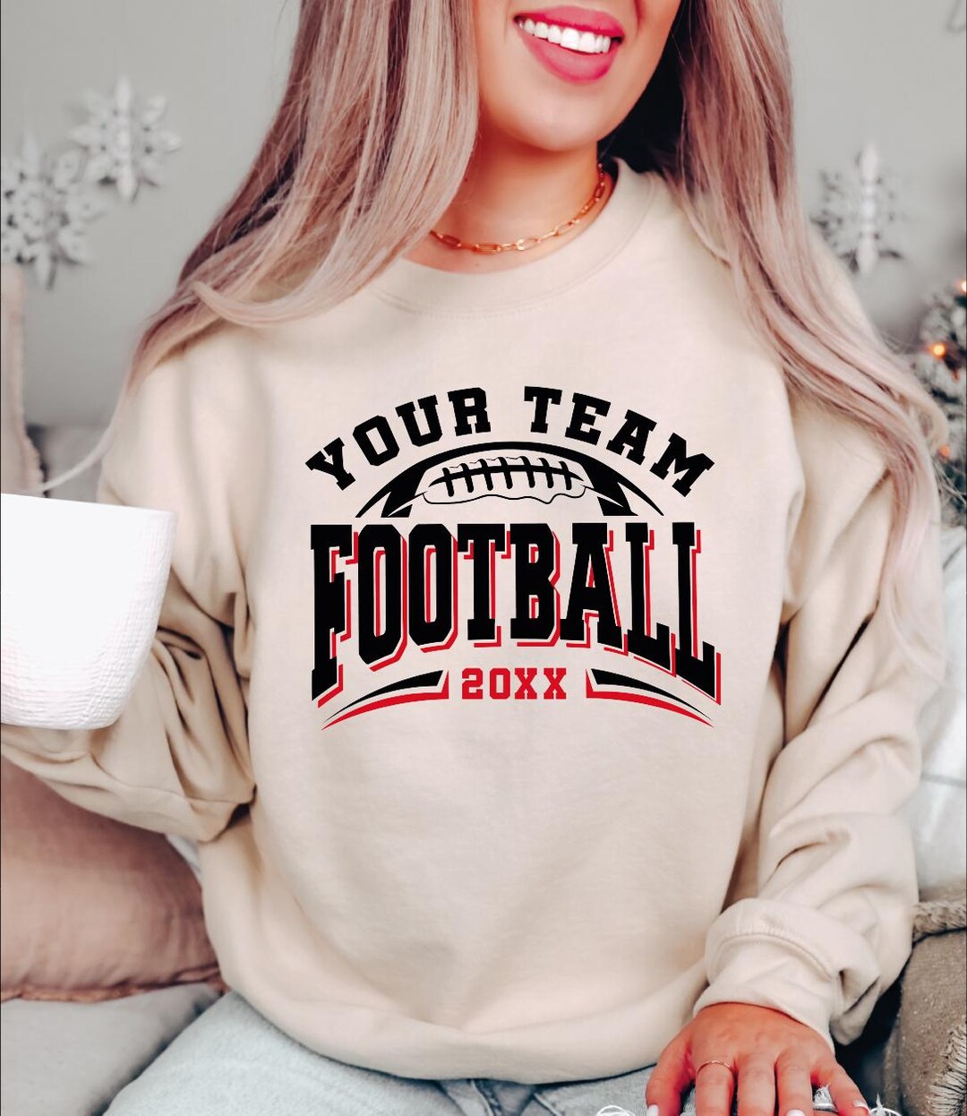 Customized Team Mascot Football Sweatshirt, Your Team Game Day ...