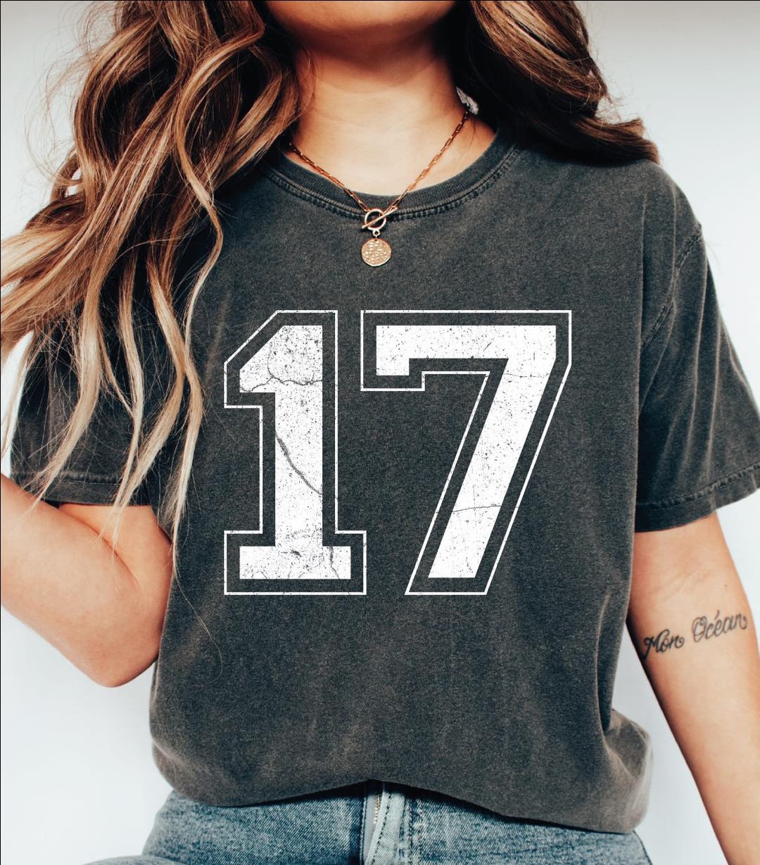 Custom Number Shirt, Personalized Sports Number Shirt, Football Number ...