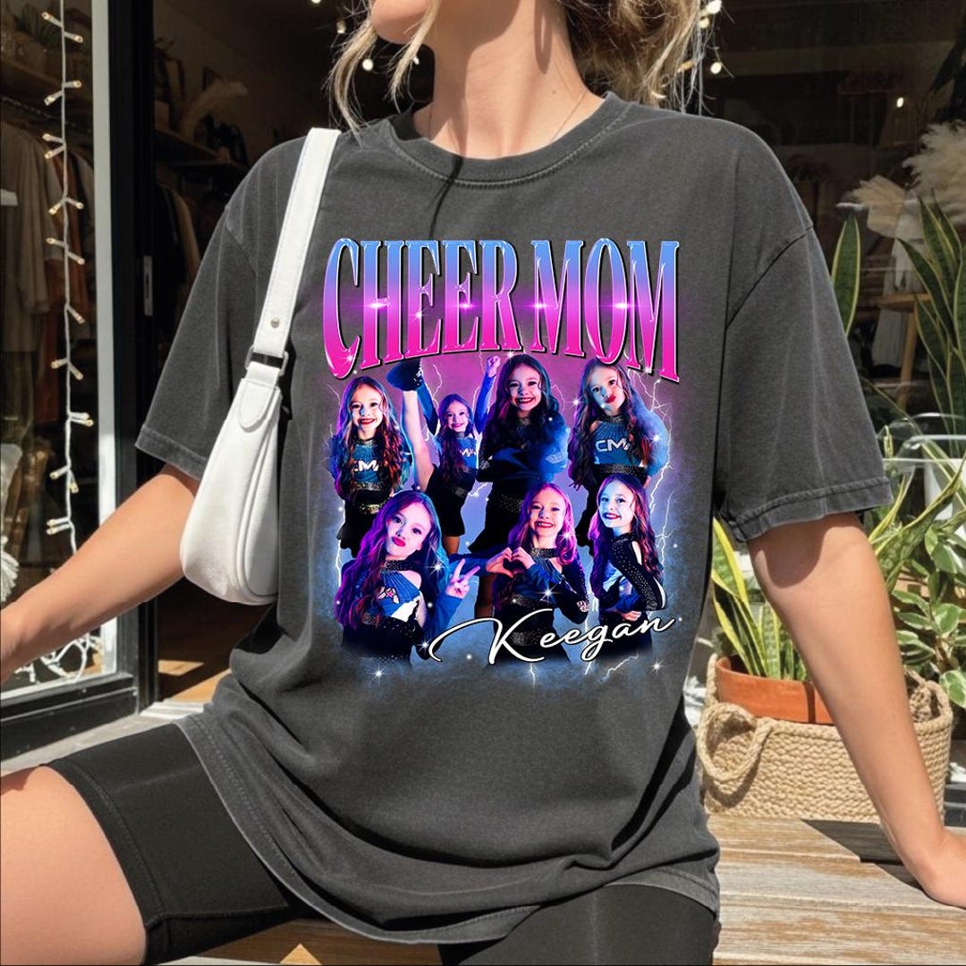 Personalized Cheer Mom Shirt, Custom Kids Photo Shirt, Custom Photo ...
