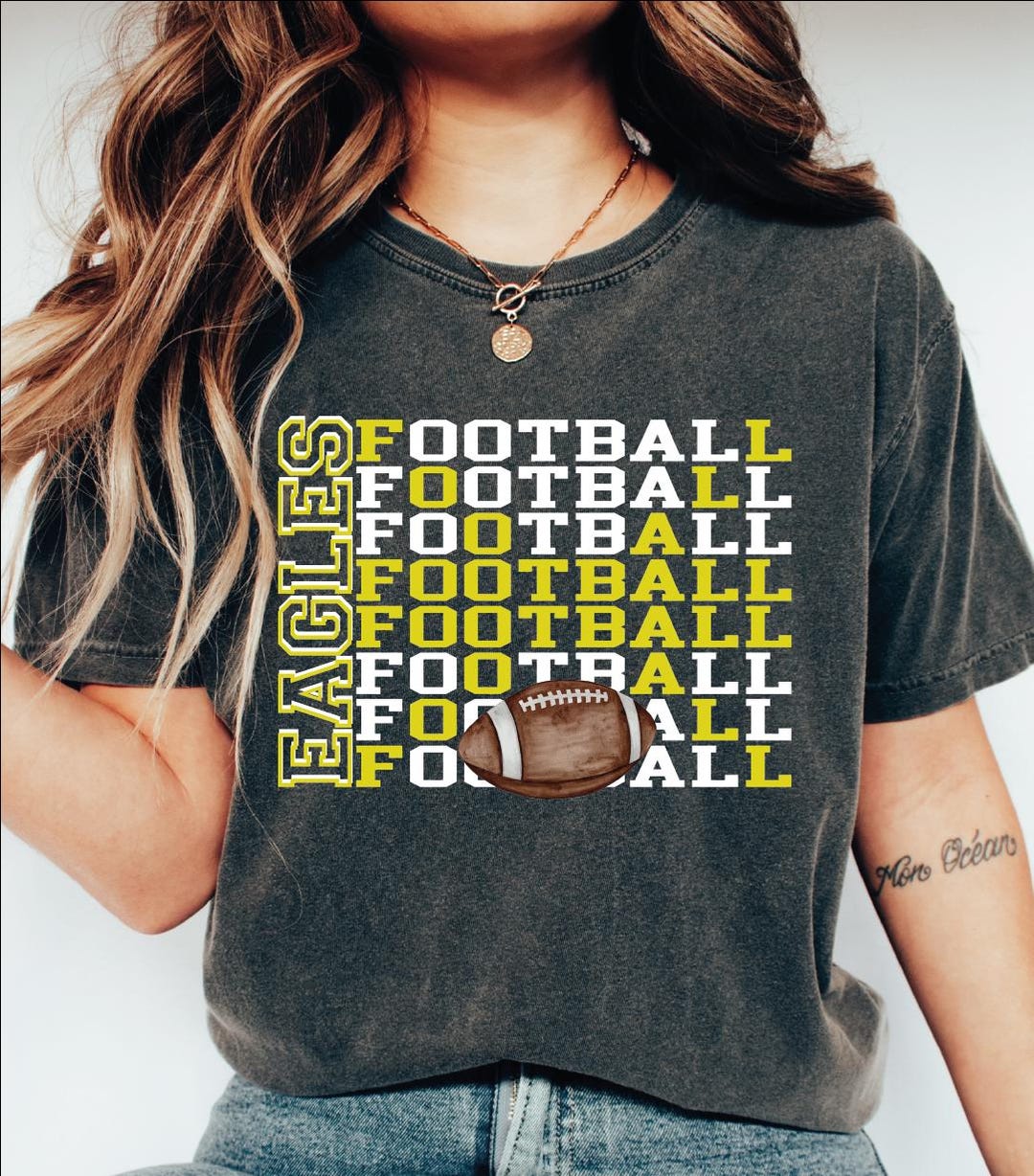 Custom Football Mascot Shirt, Football Team Shirt, Team Name Shirt ...