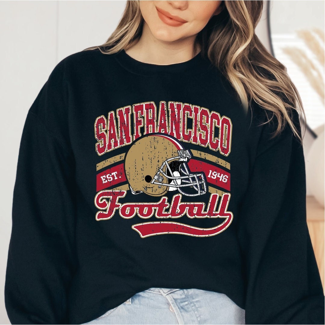 San Francisco Sweatshirt, San Francisco Football Sweater, Vintage Style ...