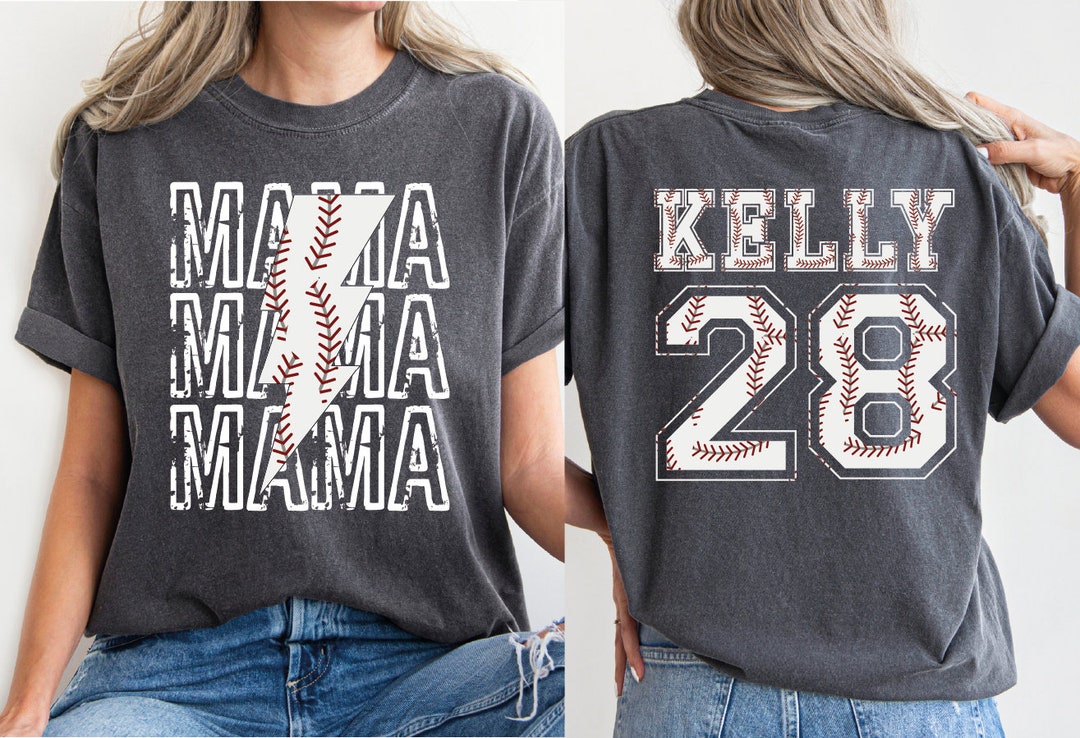 Customized Baseball Mama Shirt, Your Name Baseball Shirt, Custom ...