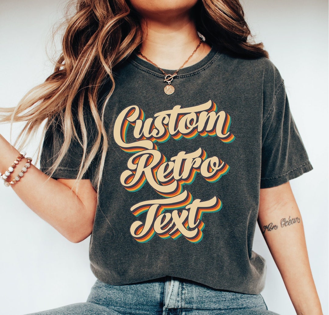 Retro Text Custom Shirt, Personalized Shirts for Group, Vintage Style ...