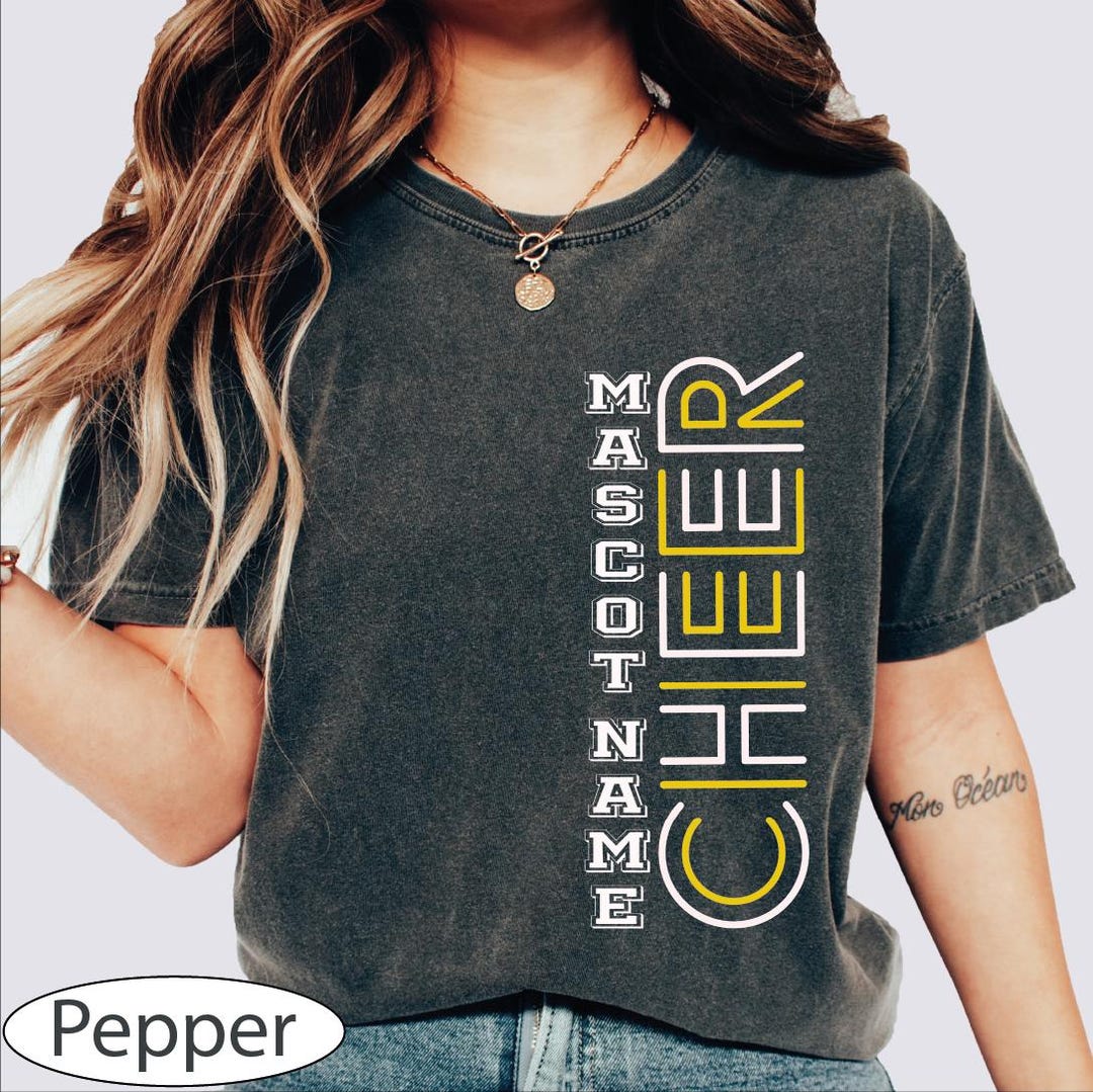 Custom Cheer Mascot Name Shirt, Cheer Coach Shirt, Personalized Cheer ...