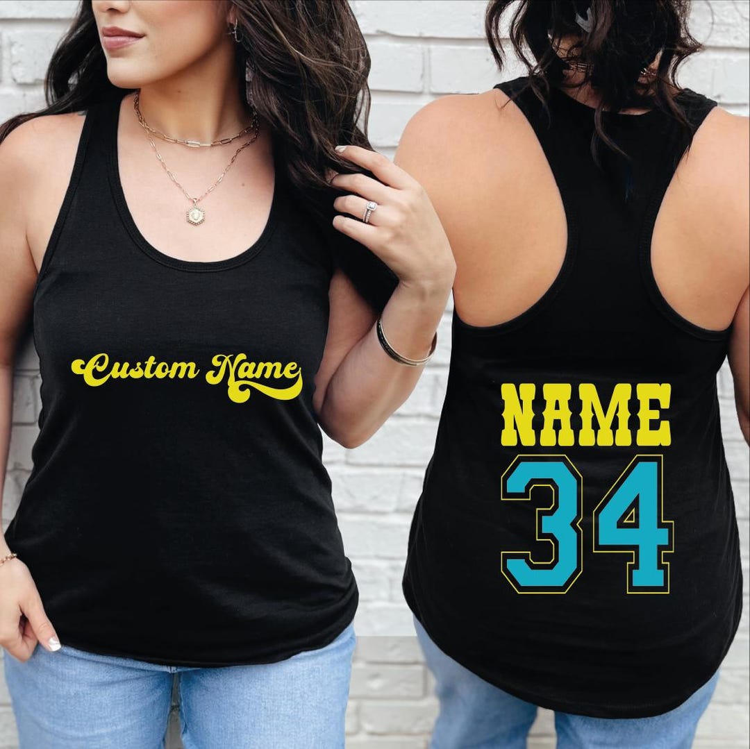 Custom Team Name Tank Top, Matching Family Baseball Tank Top ...