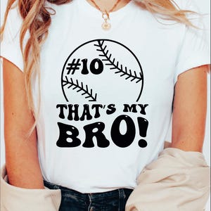 That's My Bro Baseball Shirt, Custom Baseball Brother Shirt, Baseball ...
