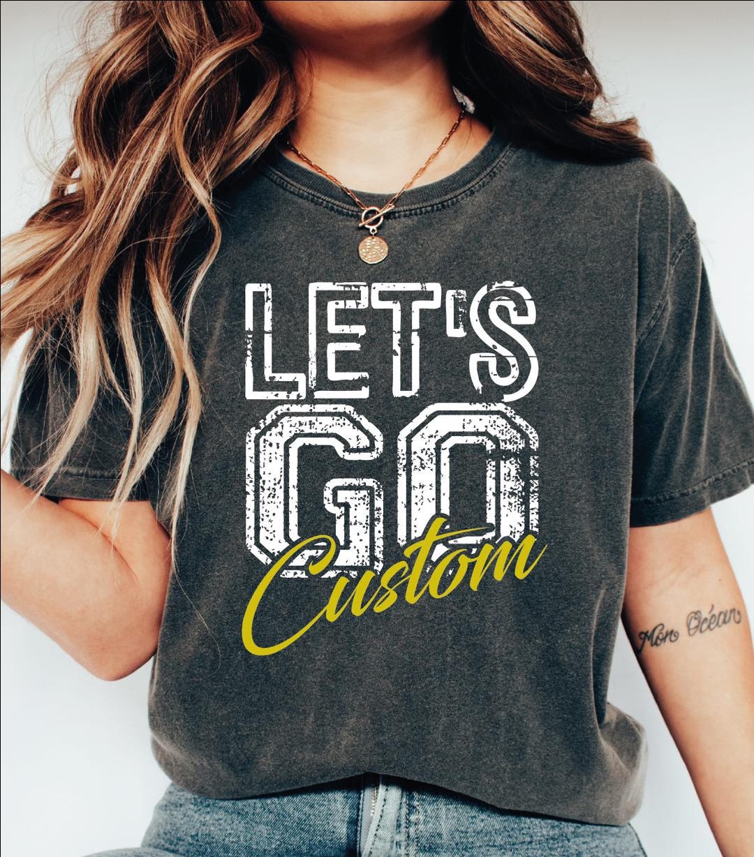 Custom Mascot Shirt, Custom Let's Go Team Tshirt, School Team Shirt ...