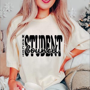 Personalized Student Council Shirts, Custom Team Mascot Shirt, School ...