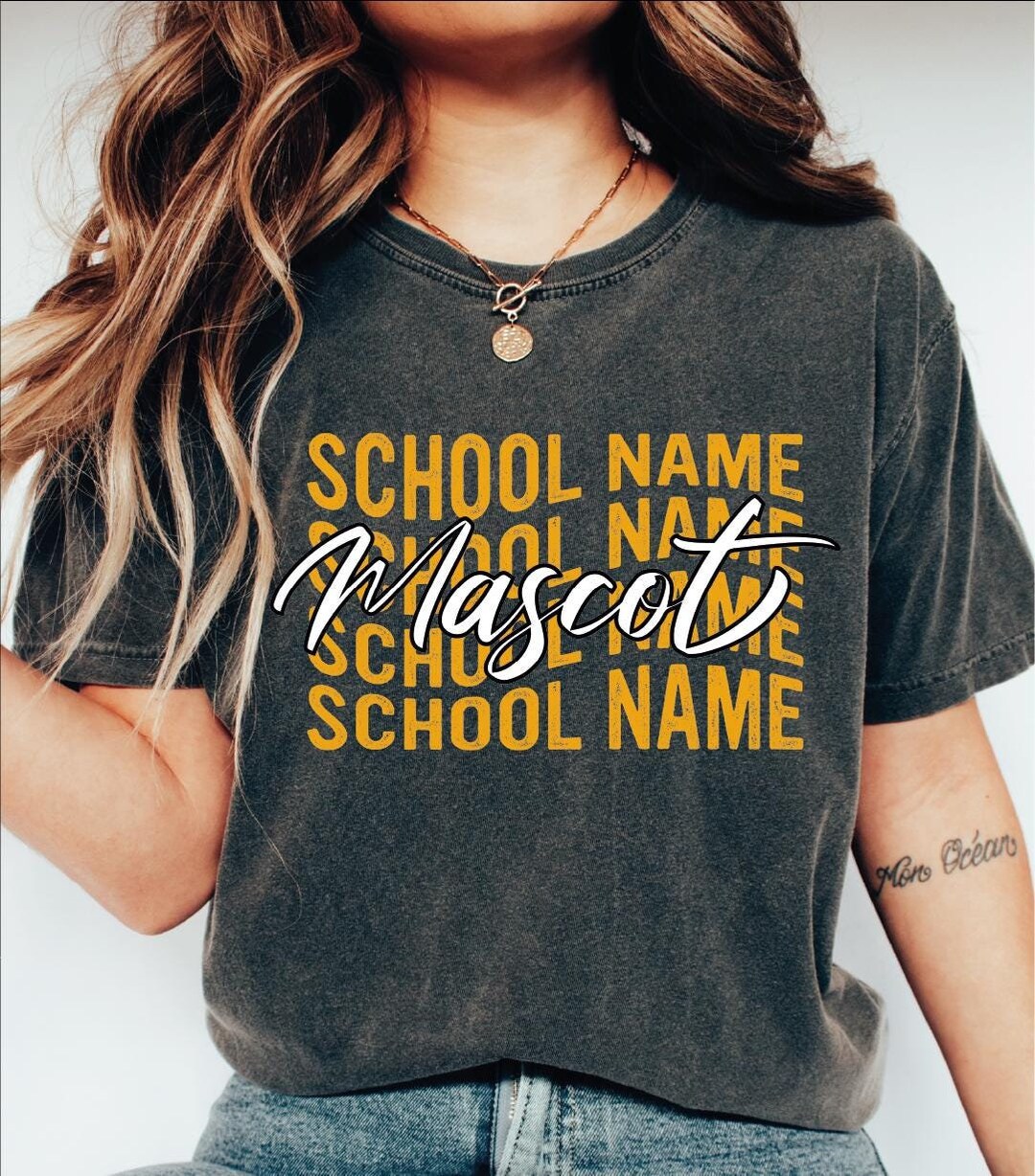 Custom School Mascot Shirt, School Name and Mascot Tshirt, School Name ...