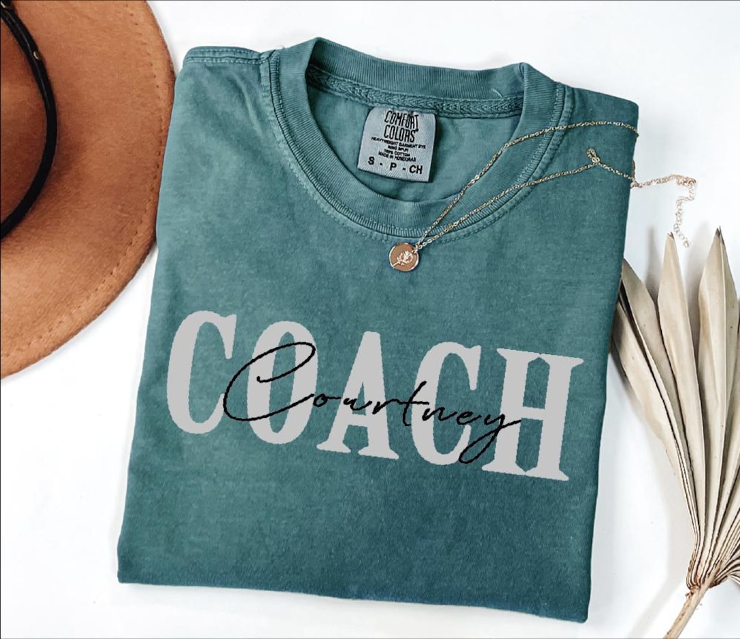 Coach Custom Name Tshirt, Basketball Coach Personalized Shirt, Baseball ...
