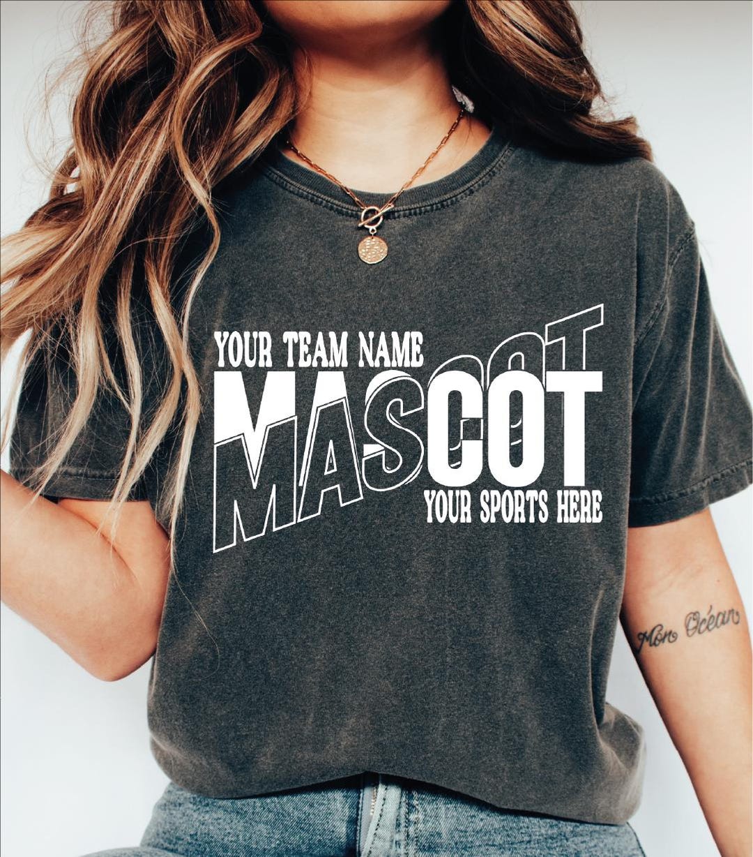Custom Mascot and Slogan Shirt, Sports Game Day Shirt, School Team ...