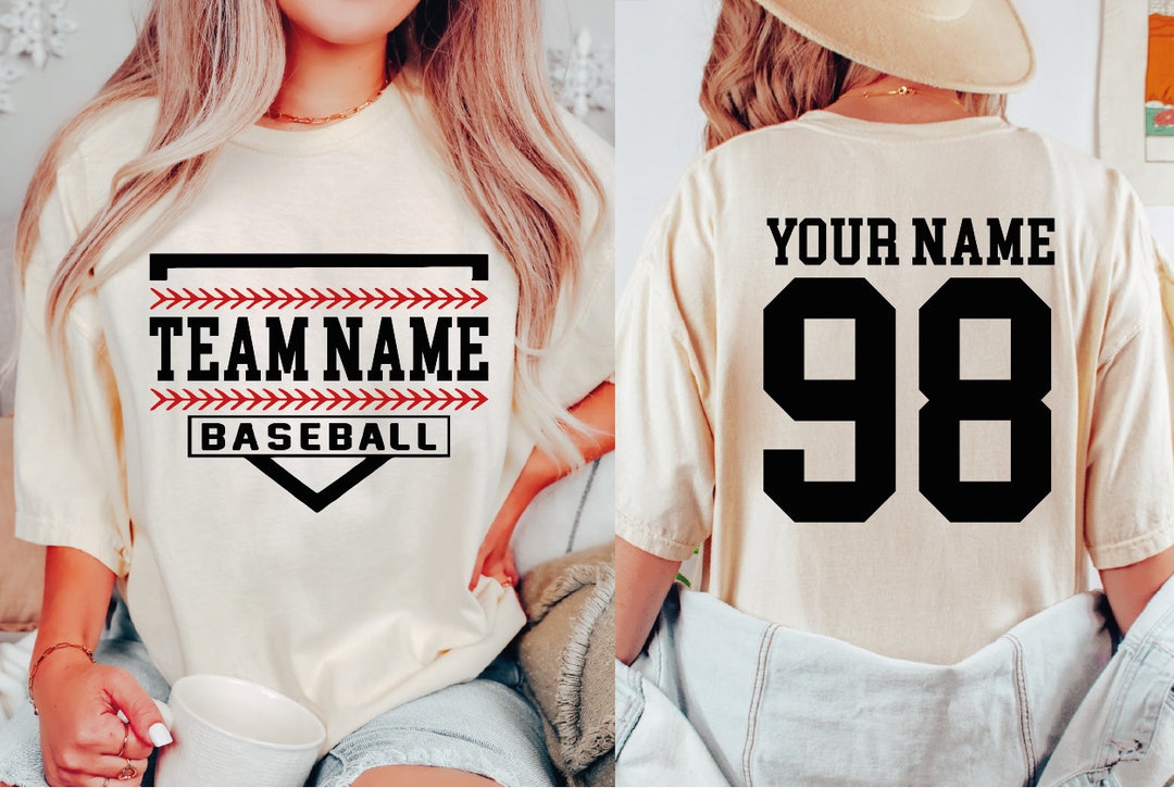 Custom Baseball Shirt, Personalized Baseball Tshirt, Name and Number ...