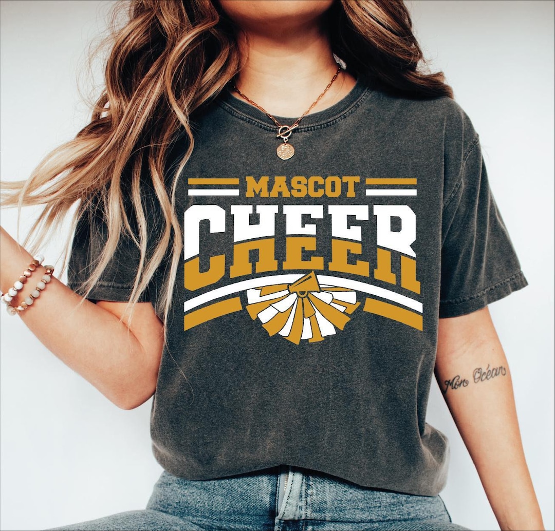 Custom Cheer Mascot Shirt, Cheer Team Tshirt, Cheerleading Tee, Cheer ...