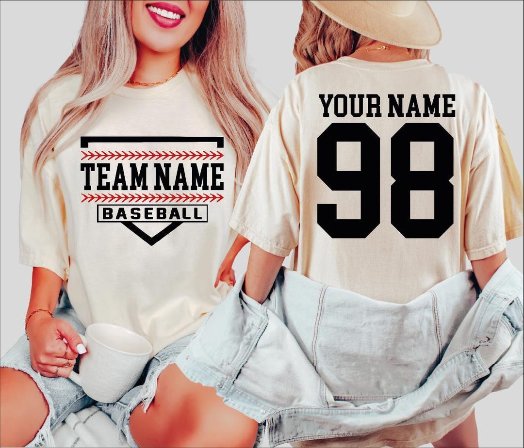 Custom Baseball Shirt, Personalized Baseball Tshirt, Name and Number ...