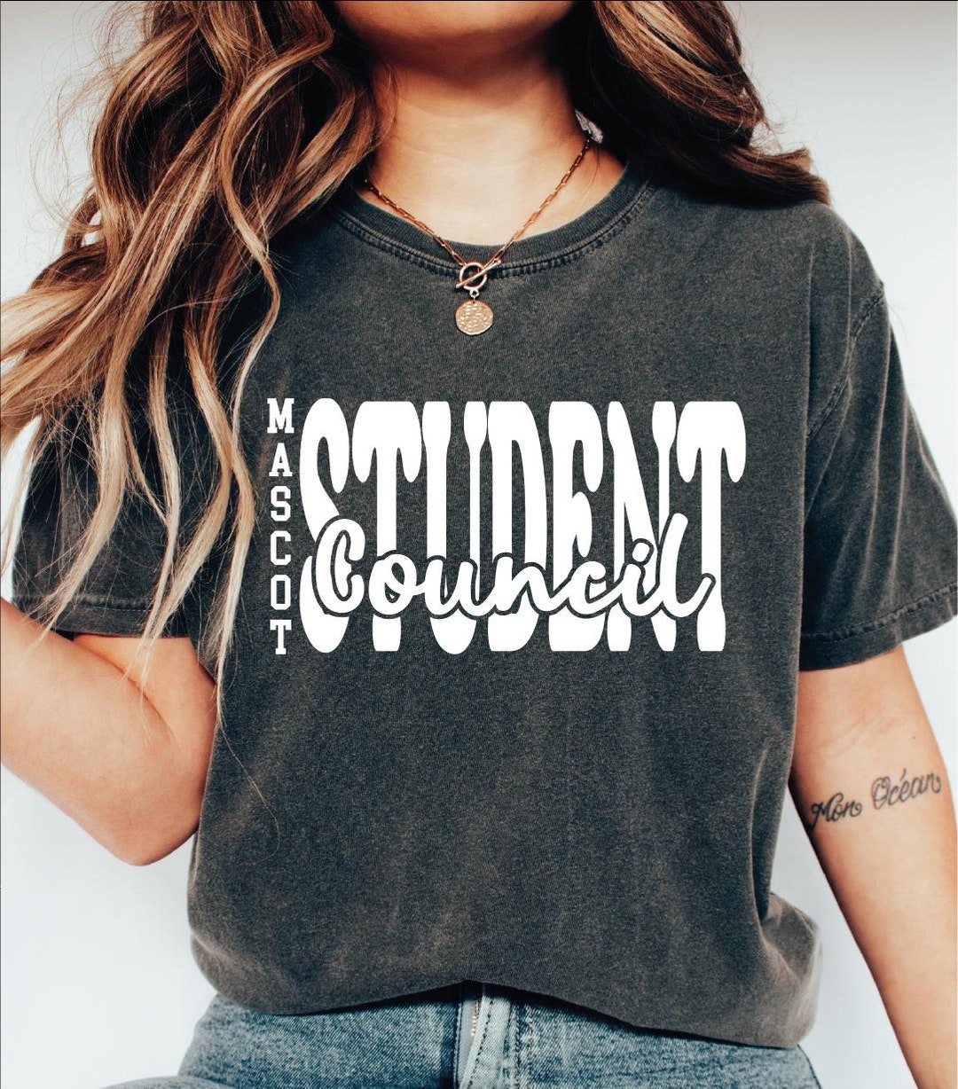 Personalized Student Council Shirts, Custom Team Mascot Shirt, School ...