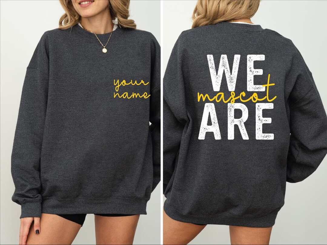 Custom Mascot Sweatshirt, School Team Sweatshirt, Team Mascot Sweater ...