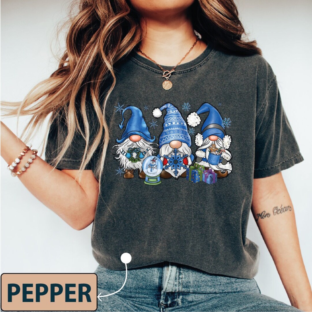 Comfort Colors Gnome Snowman Shirts, Cute Christmas Gnome Tshirt ...