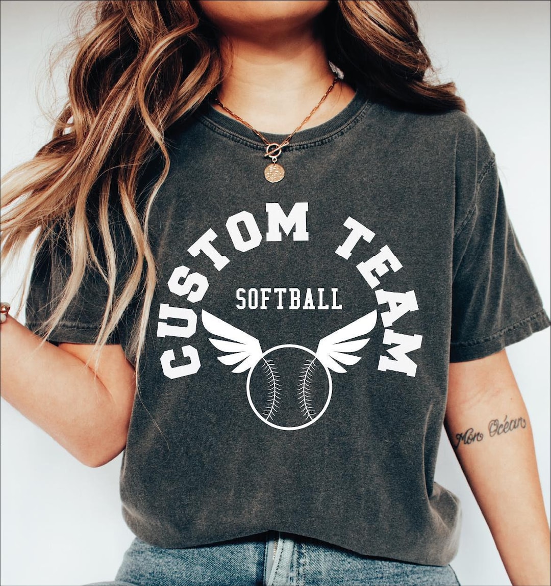Custom Softball Team Shirt, Custom Softball Shirt, Softball Mascot ...