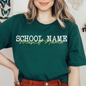 Personalized School Shirt, School Logo Tshirt, Team Mascot Shirt ...