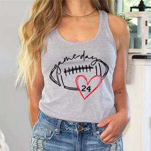 Game Day Football Racerback Tank Top, Custom Football Shirt, Custom ...