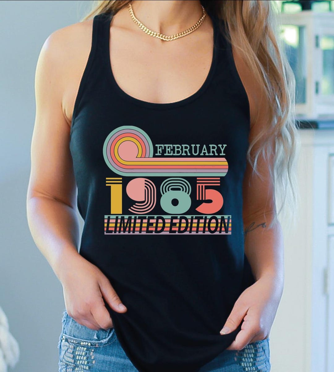 Custom Limited Edition Tank Top, Vintage Style Tank Top, Women Retro ...