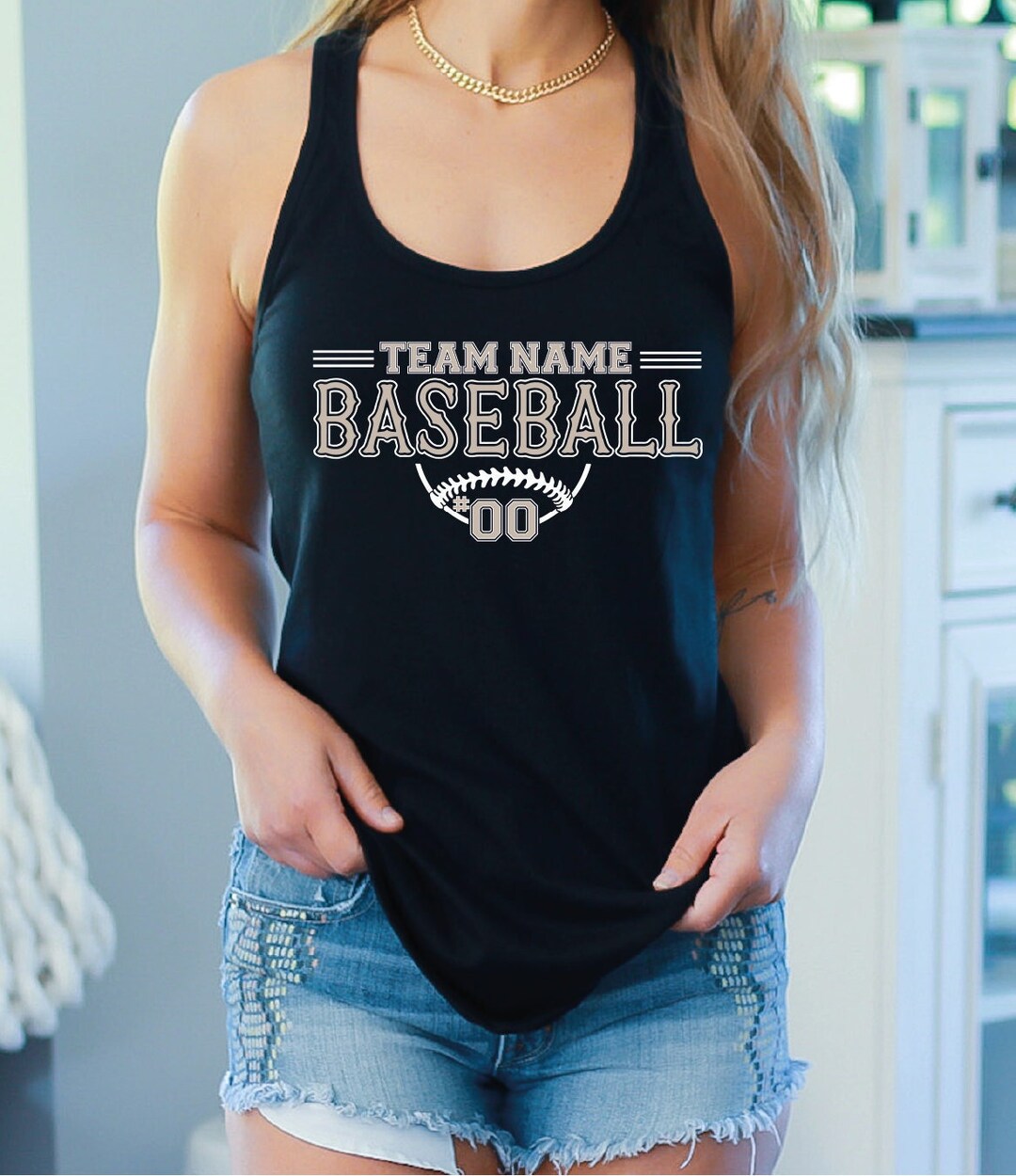Custom Baseball Tank Women, Your Team Baseball Tank Tops, Baseball Team ...