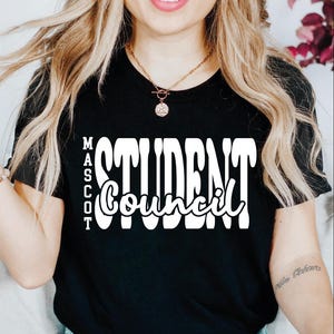 Personalized Student Council Shirts, Custom Team Mascot Shirt, School ...