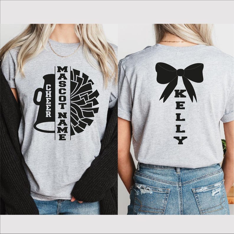 Custom Cheer Mascot Shirt, Cheer Mom Shirt, Cheer Megaphone Tshirt ...