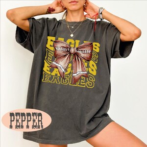 Custom Team Mascot Bow Shirt, Coquette Bow Tshirt, Football Team Shirt ...