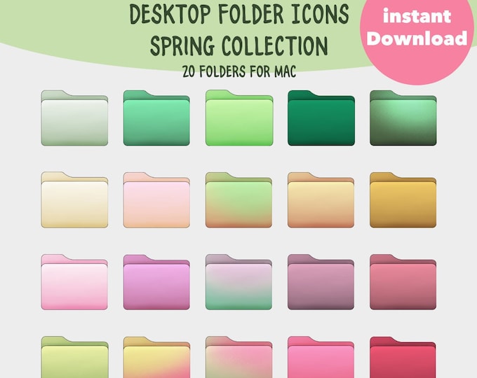 Blue Desktop Folder Icon for Mac and Windows, Folder Icon, Mac Icon ...