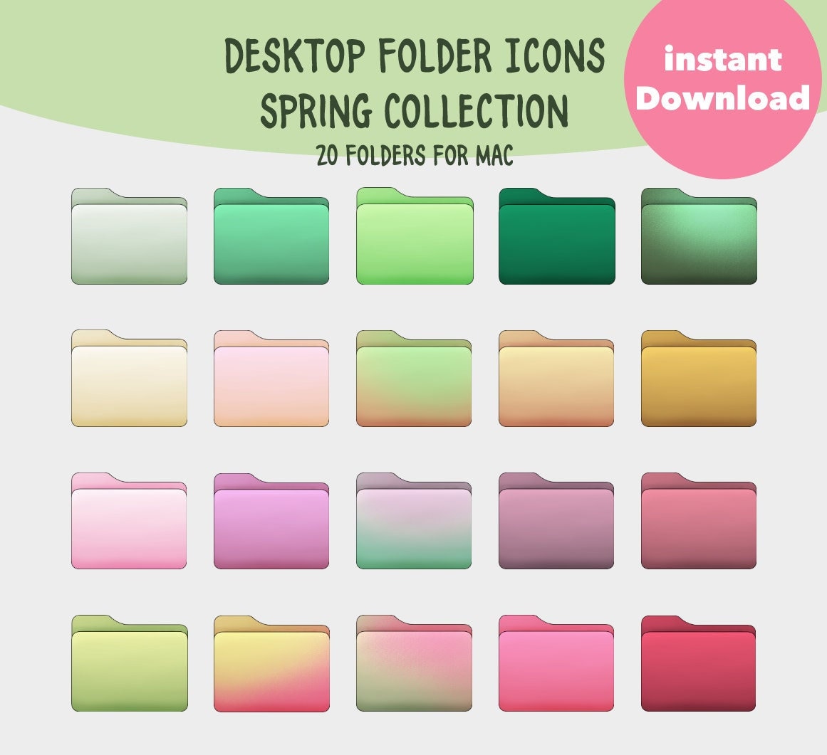 Desktop Folder Icon for Mac and Windows, Folder Icon, Mac Icon, Windows ...