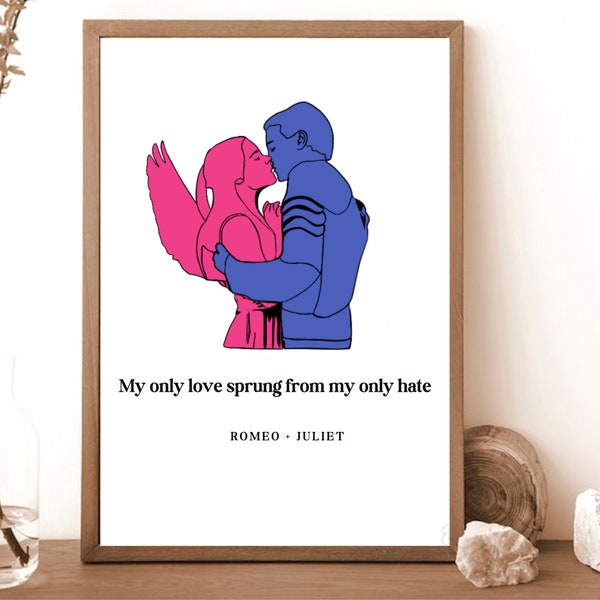 Romeo Juliet Quote Poster - Etsy