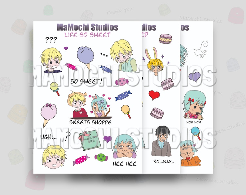 Kawaii Anime Sticker Sheet – Manga, Candy, Kids Art - Etsy