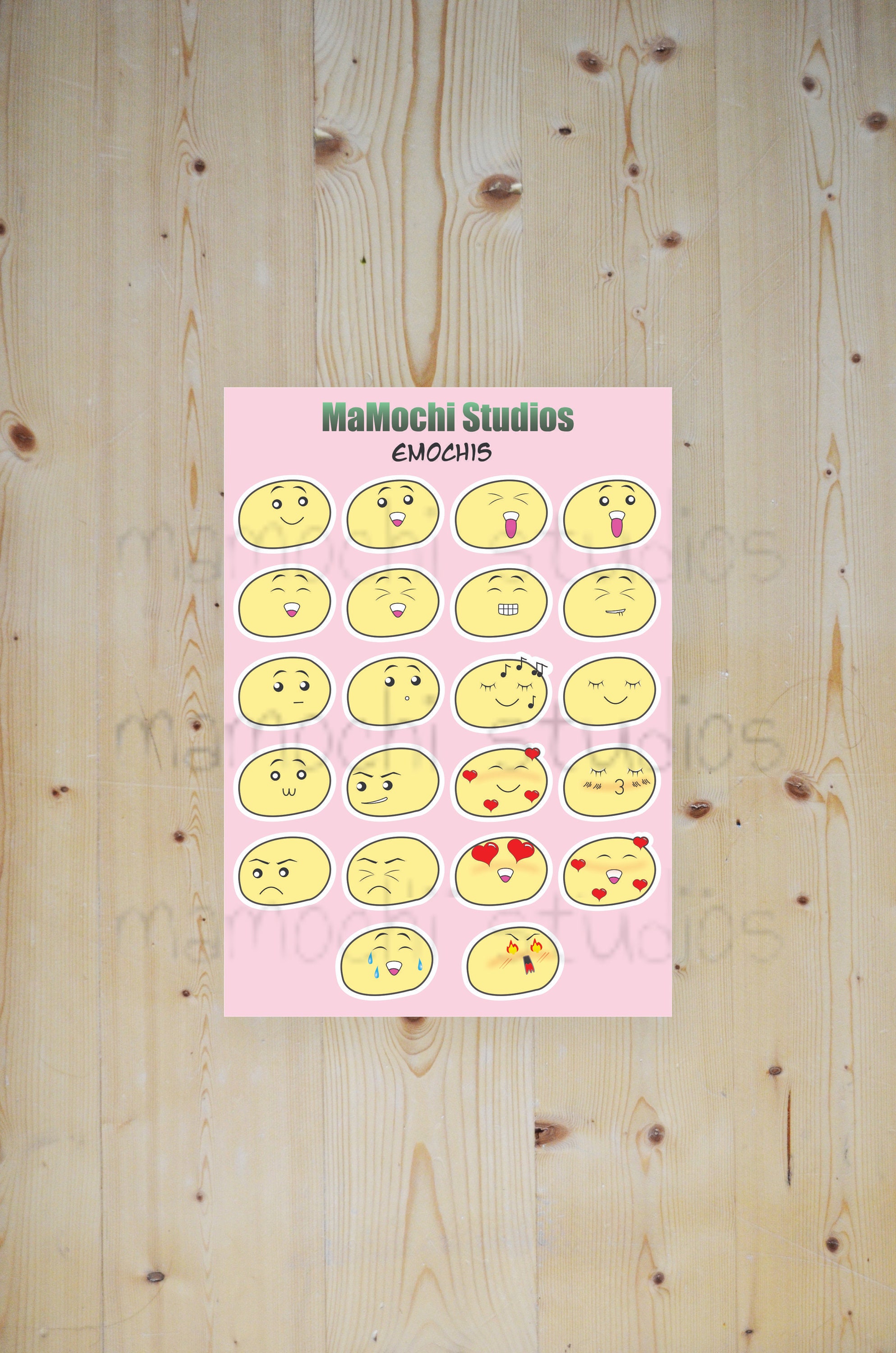 Sticker Sheet - Emochi Kawaii Mochi, Anime Emoji Art, Moody Planners ...