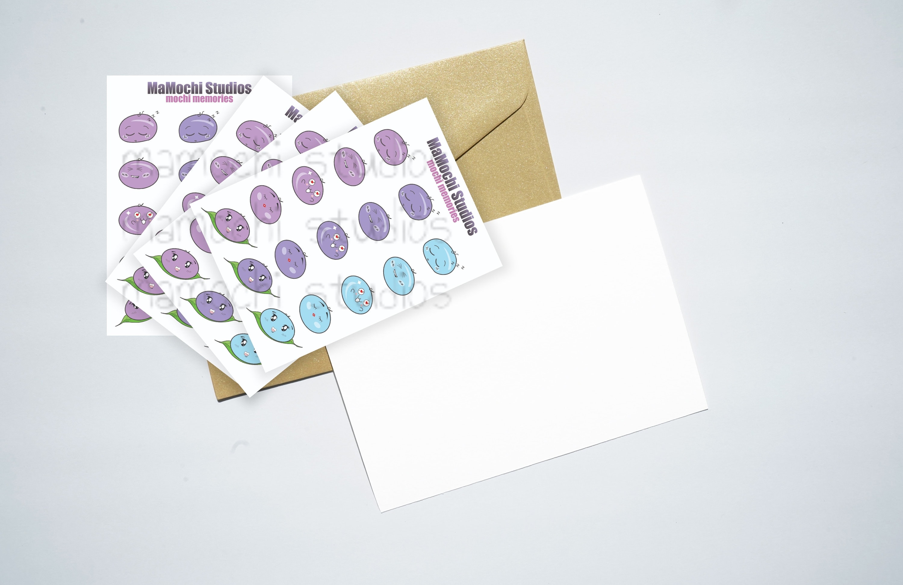 Sticker Sheets Bundle Mochi Cute Kawaii Seasonal Moody Japanese Dessert ...