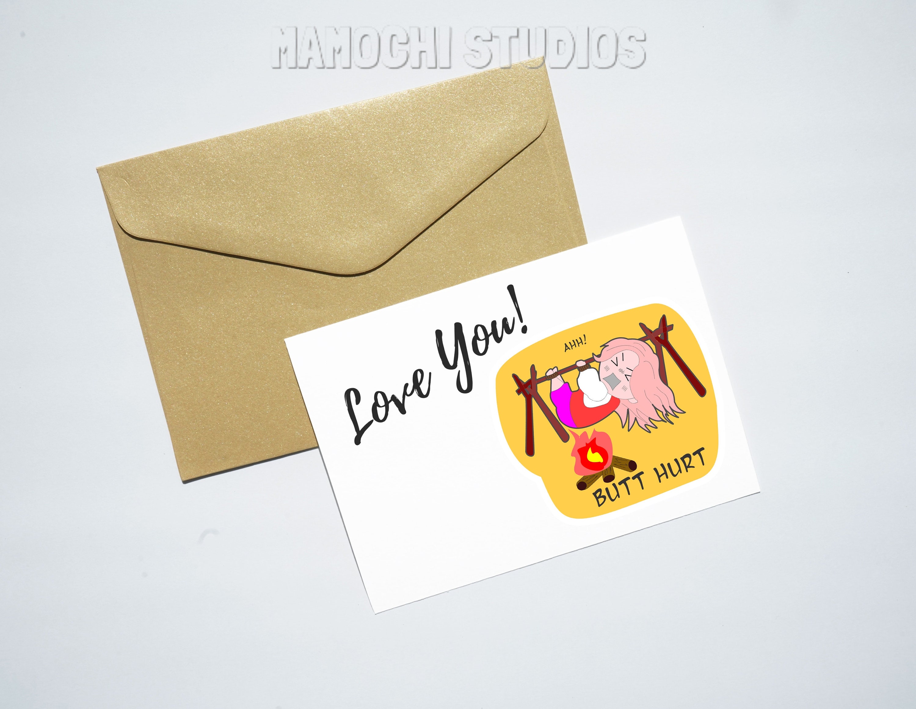 Die Cut Stickers Kawaii Anime Girl, Butt Hurt Roasted Stickers, Party ...