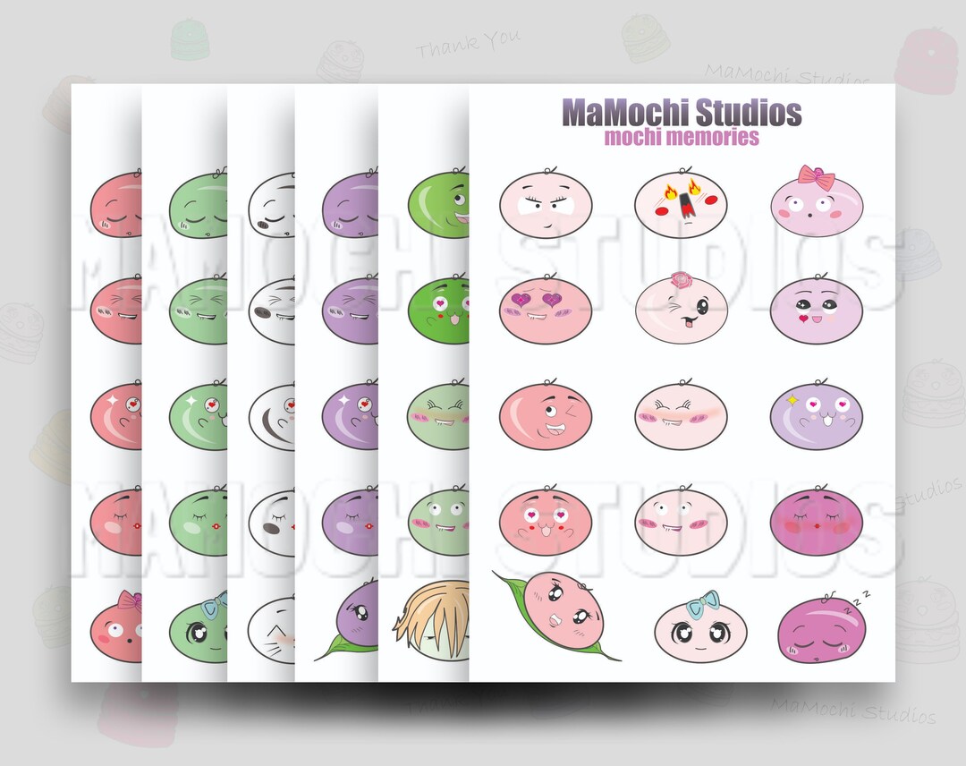 Sticker Sheets Bundle - Mochi Cute Kawaii Seasonal Moody Japanese ...