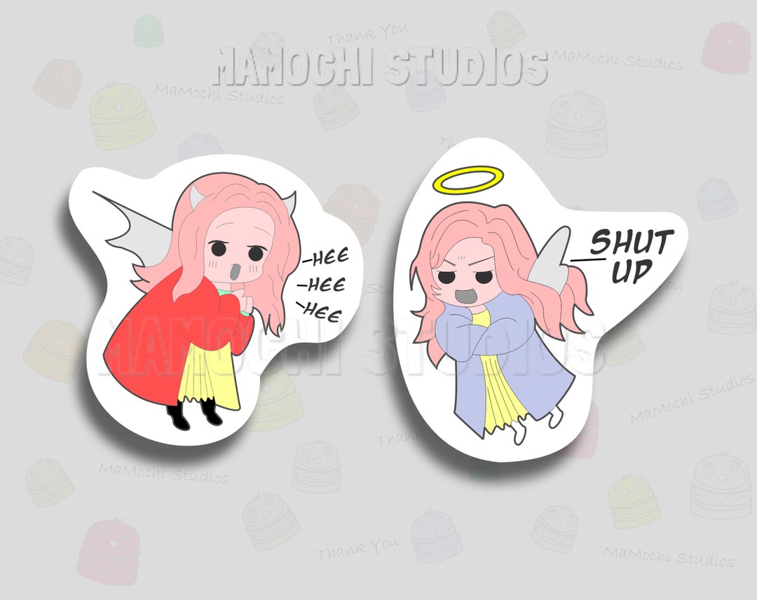 Die Cut Stickers - Kawaii Angel Devil Whimsical Stickers, Birthday ...