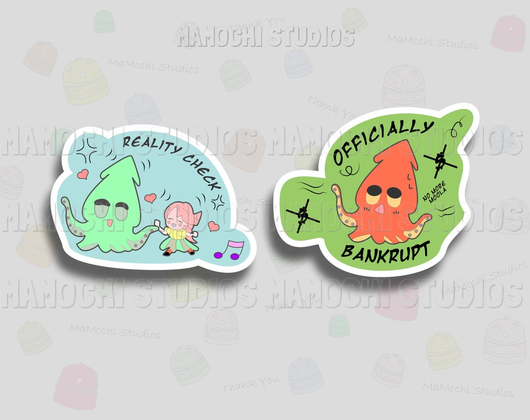Die Cut Sticker - Kawaii Crustacean Core Delirious Squids , Bankrupt ...