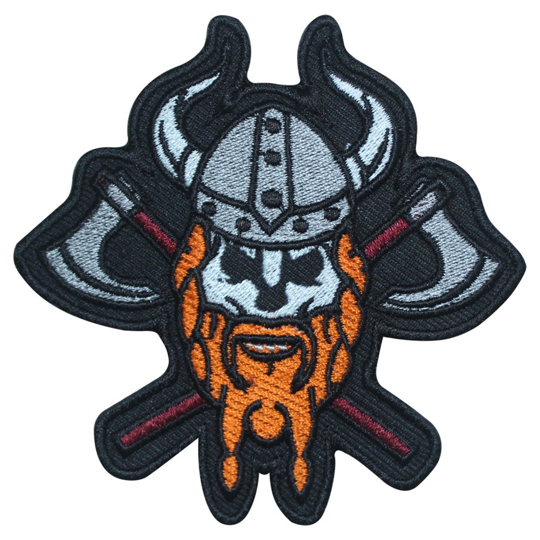 Vikings Logo Patch Embroidered Logo Embroidery Patch Iron on Patch Sew Badge DIY Embroidery ...