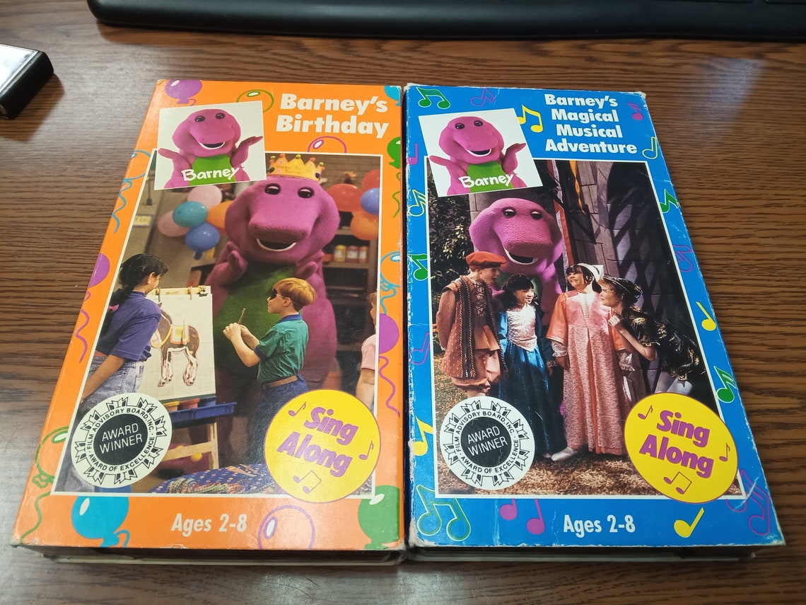 Barney VHS Tapes - Set of Two, Barney's Magical Musical Adventure, and ...