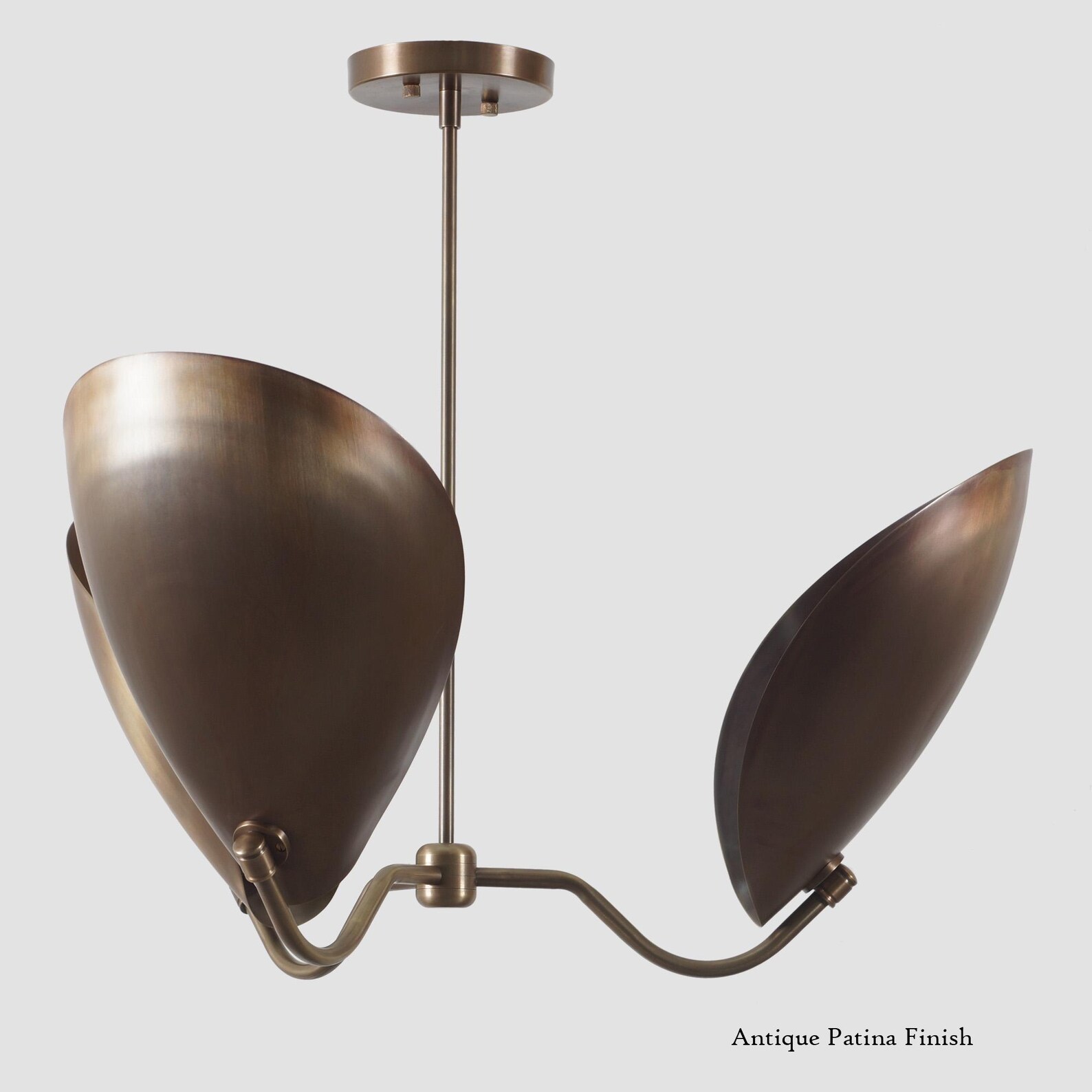 Stilnovo Style Three Curved Disk Shade Sputnik Pendant Light Fixture ...