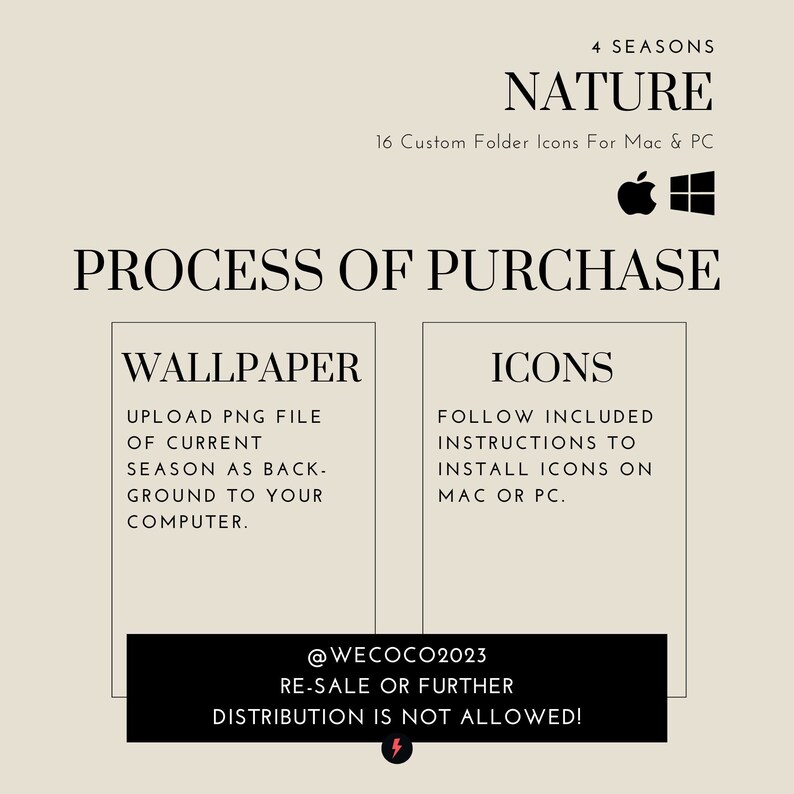 Seasonal Desktop Background Organizer With Different Landscapes - Etsy