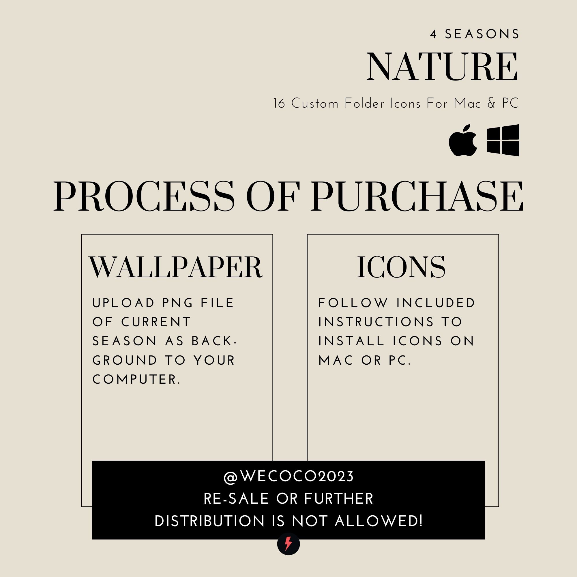 Seasonal Desktop Background Organizer With Different Landscapes - Etsy